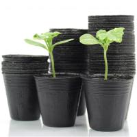 China wholesale black  plastic soft blister flower seeds pot for Garden supplies for sale