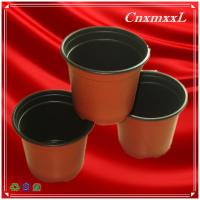 China 10cm Top Dia Brown Polypropylene Plant Pots UV Stabilized HDPE for sale