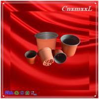 China 10cm Top Dia Brown Polypropylene Plant Pots UV Stabilized HDPE for sale