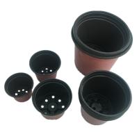 China Professional Plant pots pp Lowest price soft brown colour plastic flower pot plastic with great price for sale