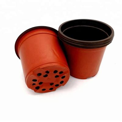 China PP Sun  15cm Width Plastic Flower Pots 12 Drainage Holes for sale