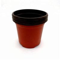 China PP Sun  15cm Width Plastic Flower Pots 12 Drainage Holes for sale