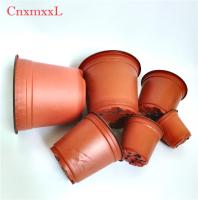 China 75pcs Flexible Sturdy Plastic Flower Pots HDPE Waterproof 6 Inch Plastic Pots for sale