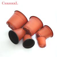 China 75pcs Flexible Sturdy Plastic Flower Pots HDPE Waterproof 6 Inch Plastic Pots for sale