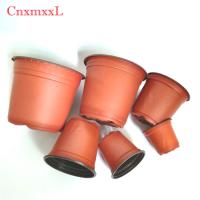 China 75pcs Flexible Sturdy Plastic Flower Pots HDPE Waterproof 6 Inch Plastic Pots for sale