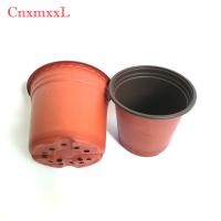 China 75pcs Flexible Sturdy Plastic Flower Pots HDPE Waterproof 6 Inch Plastic Pots for sale
