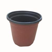 China various Greenhouse using plastic flower nursery pots double color flower pot from small to big for sale