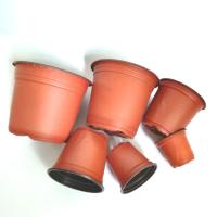 China Double Color Plastic Nursery Pot For Flower / Green Plant for sale