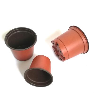 China competitive price high-quality hydroponic fresh flower pot pp double color plastic flower pot for sale