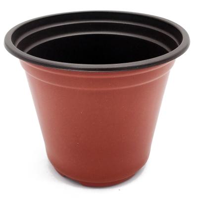 China high-quality hydroponic fresh flower pot pp double color plastic flower pot with competitive price. for sale