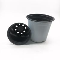 China Cylindrical 0.5L Mini White Plastic Flower Pots Easy Transplanting for sale