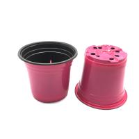 China Cylindrical 0.5L Mini White Plastic Flower Pots Easy Transplanting for sale
