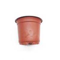 China Black Orange 17cm Plastic Plant Pots Tear Resistant Sturdy Polypropylene Planters for sale