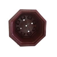 China Large Compression Process Octagon Plastic Nursery Pots Hollow Bottom for sale