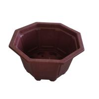 China Large Compression Process Octagon Plastic Nursery Pots Hollow Bottom for sale