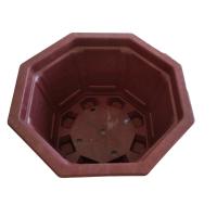 China Large Compression Process Octagon Plastic Nursery Pots Hollow Bottom for sale