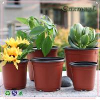 China Lightweight 1 Gallon Plastic Flower Pots 18.5cm For Leek Seedling for sale