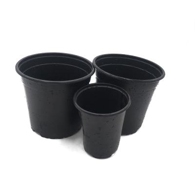 China Light and soft black/double-color flower pot onion  seedling nutrition pot for sale