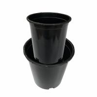 China Durable Large 165mm Diameter Hard  Plastic Flower Pots 17cm Height for sale
