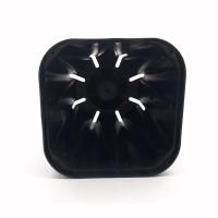 China Factory price disposable square black pot small plastic flower pot nursery planting flower pot for indoor and outdoor for sale