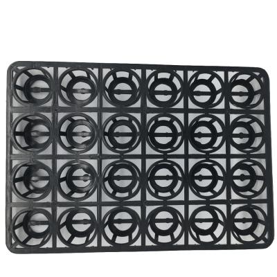 China 24 Cavities Dimpled Plastic Seedling Tray ODM 75mm Flower Seed Starter Pots for sale