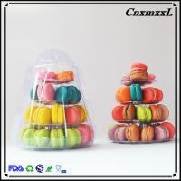 China 4 tier macaron tower clear smaller display plastic packaging box blister pack display stand food tower for food for sale