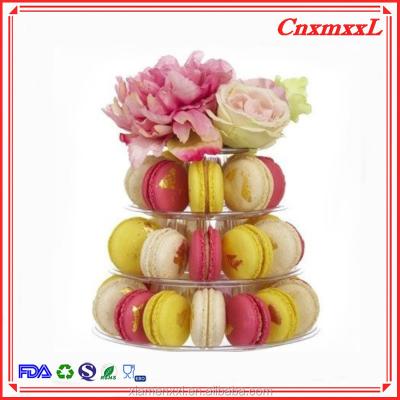 China Beautiful 4 tier macaron tower stand display packaging for sale