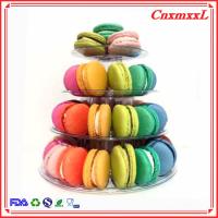 China 25cm Round Plastic Macaron Packaging 35pcs Clear 4 Tier Dessert Tower for sale