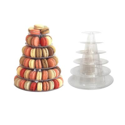 China 6 Tier Clear Blister Macaron Tower For Cake Decoration for sale