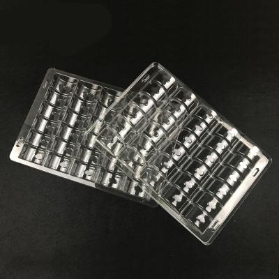 China 30 Cavities Macaron Clamshell Packaging Rectangular Plastic Cake Containers for sale