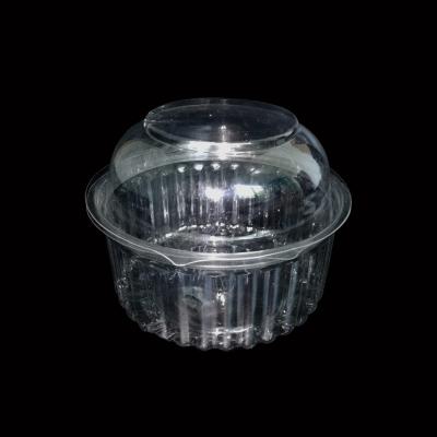 China Biodegradable 18cm Food Grade PET Plastic Tray for Salad and Vegetable Packaging for sale