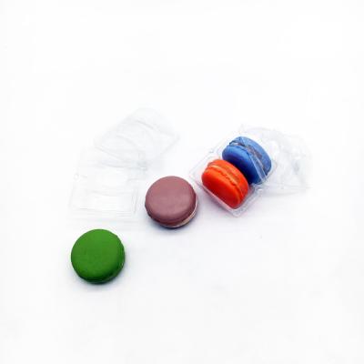 China Beautiful clear macaron cake packaging PVC/PET blister tray 2 pack tray for sale