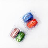 China Clear PVC/PET plastic 2 cells macaron pack tray blister packaging for sale