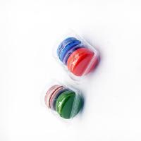 China PVC/PET macaron candy cookie packaging 2 cells blister tray for sale