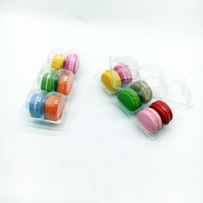 China Customized food blister packaging macaron /candy/cookie/chocolate plastic  6 pack tray for sale