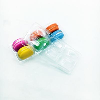 China Bespoke PVC/PET plastic macaron packaging tray clear 6 cells blister tray for sale