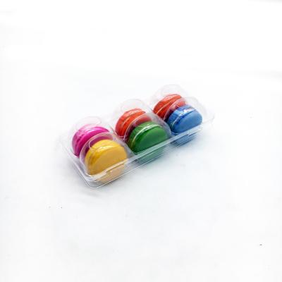 China Bespoke plastic vacuum model blister packaging tray 6 holes macaron tray for sale