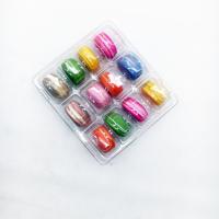 China Bespoke Plastic Vacuum Model Blister Packaging Tray 12 Holes Macaron Tray for sale
