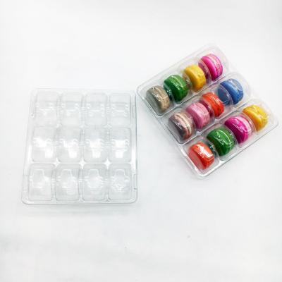 China 12 cells Clear PVC/PET blister macaron  packaging plastic package for sale