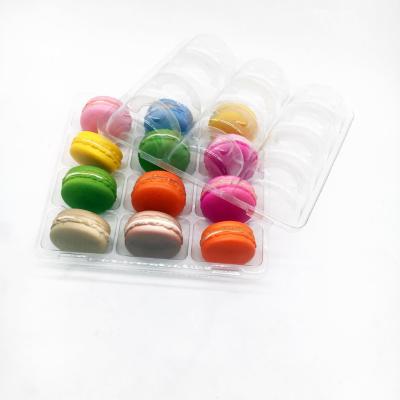China PVC/PET Clear macaron tray 12 holes tray for sale