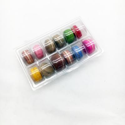 China 12pcs clamshell blister macaron box packaging macaron display tray macaron tray wholesale for sale