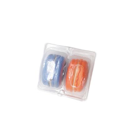 China Custom Macaron Clear Acrylic Macaron Transparent Packaging Display Clear Transparent Recyclable Plastic Macaron Chocolate Tray for sale