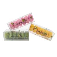China Plastic  PVC PET candy cookie custom 6pcs macaron packing gift packaging box Wholesale for sale