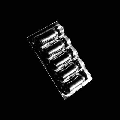 China Clear PVC PET PP Clamshell Packaging Plastic Blister Ampoule Tray With Paper Card Insert for sale