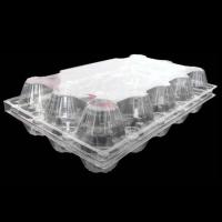 China 15packs Disposable PET Clear Plastic Egg Tray 71mm Square Egg Tray Holder for sale