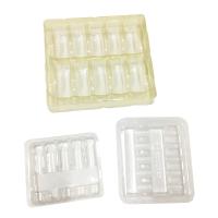 China Transparent PS Ampoule Tray  1ml X 5 Ampoules  Plastic Blister Packaging for sale