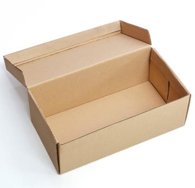 China Light 20pcs Foldable Brown Corrugated Paper Packaging Flat Shipping Box for sale