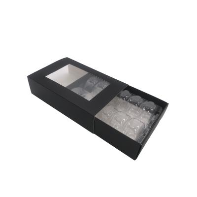 China Matt Lamination Disposable Macaron Box Sleeve Packaging With Plastic Insert for sale
