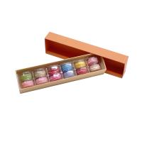 China Macaron Takeaway Recyclable Kraft Paper Box Packing With Sliding Drawer for sale
