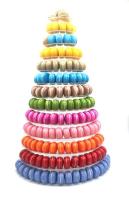 China 13 Tier large Plastic Macaron Packaging White 62cm Wedding Cupcake Stand for sale